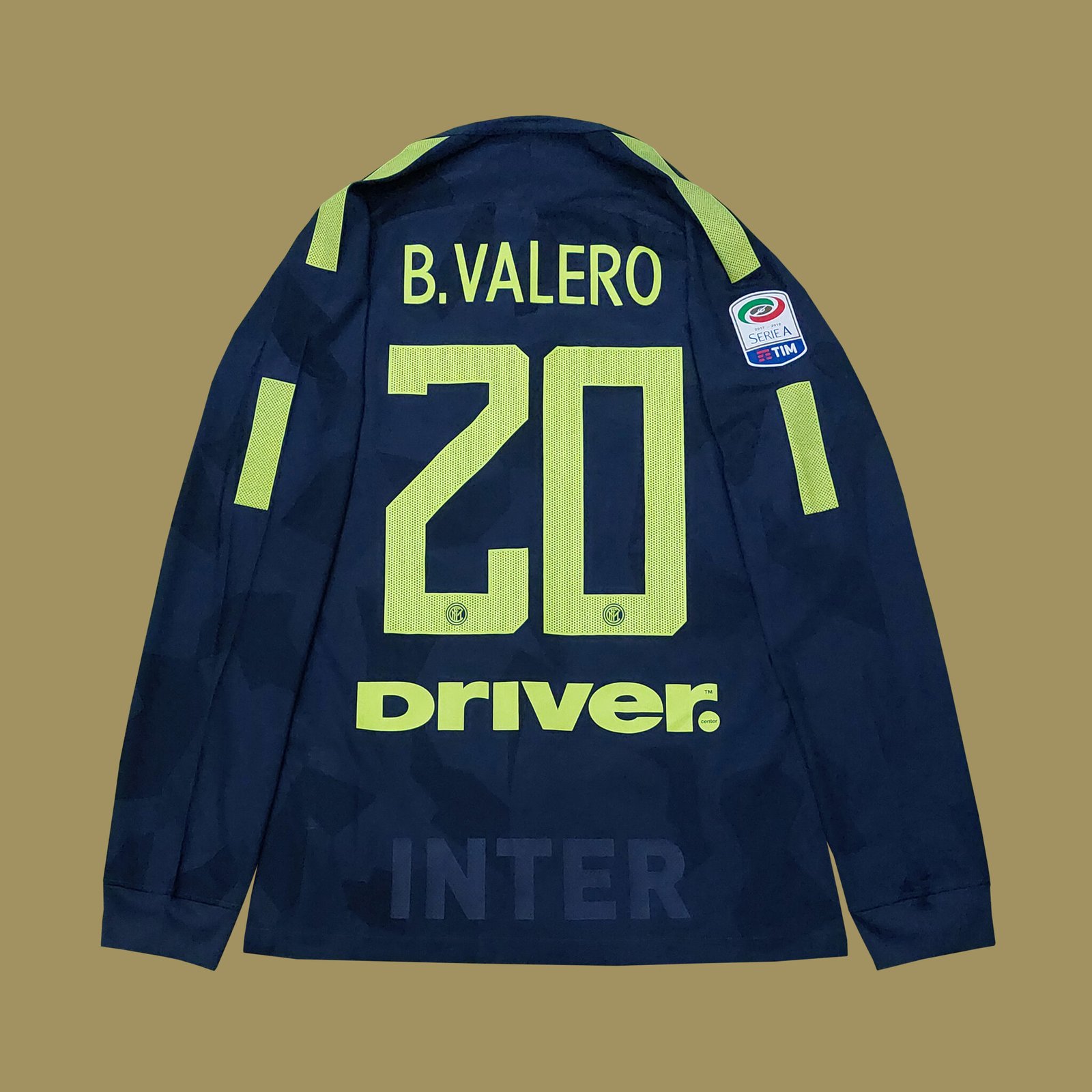 2017 – 18 INTER MILAN THIRD LS PLAYER ISSUE SAMPLE SHIRT VALERO ...